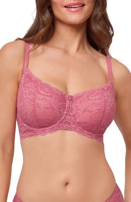MONTELLE INTIMATES Flirt Lace Underwire Demi Bra - Lipstick