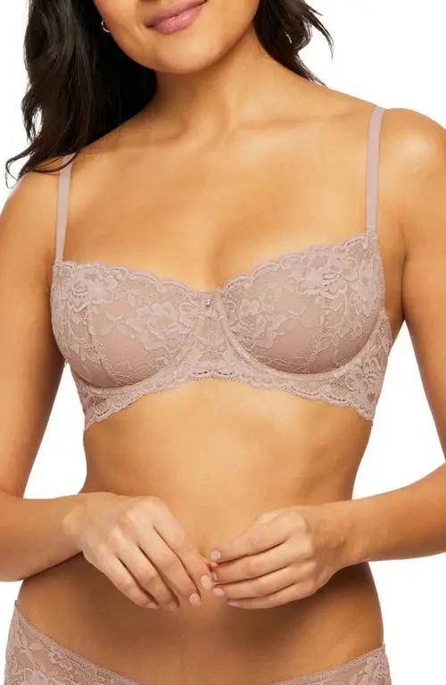 MONTELLE INTIMATES Flirt Lace Underwire Demi Bra - Moonshell