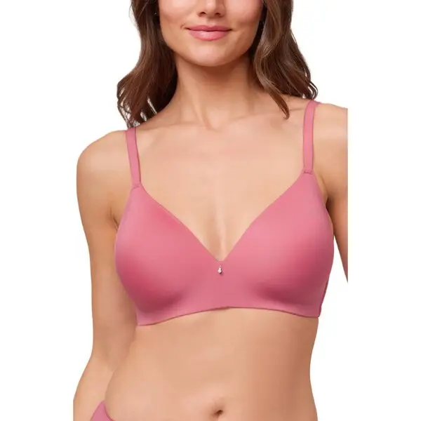 MONTELLE INTIMATES Wireless Convertible T-shirt Bra - Lipstick