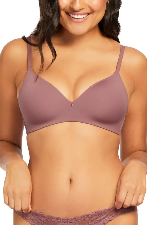 MONTELLE INTIMATES Wireless Convertible T-shirt Bra - Mauve Mist