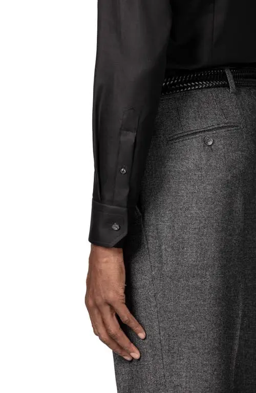 Eton Contemporary Fit Solid Dress Shirt - Black
