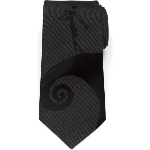 CUFFLINKS, INC. Jack Skellington Embroidered Neck Tie - Black