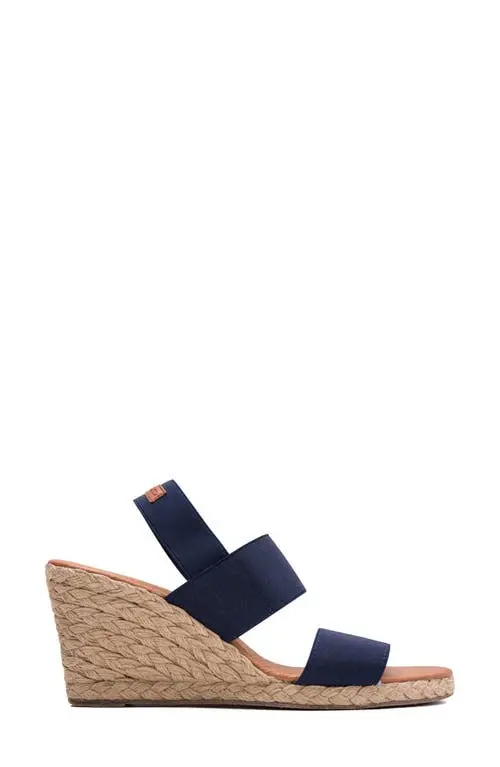 Andre Assous Allison Espadrille Wedge Slingback Sandals - Navy