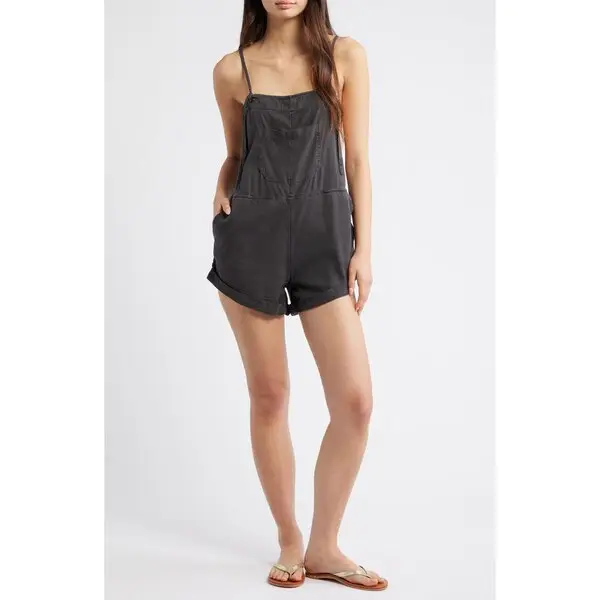 BILLABONG Wild Pursuit Short Overalls - Off White/brown
