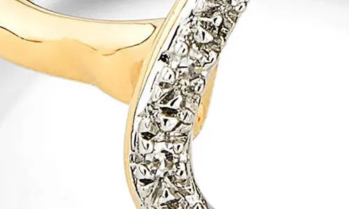 Monica Vinader Riva Hoop Diamond Ring - Yellow Gold