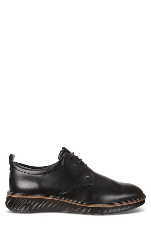 Ecco St.1 Hybrid Plain Toe Derby - Black Leather