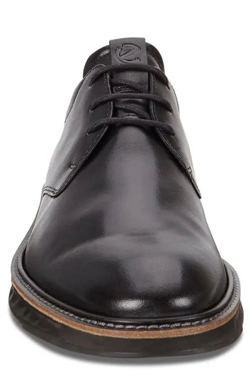 Ecco St.1 Hybrid Plain Toe Derby - Black Leather