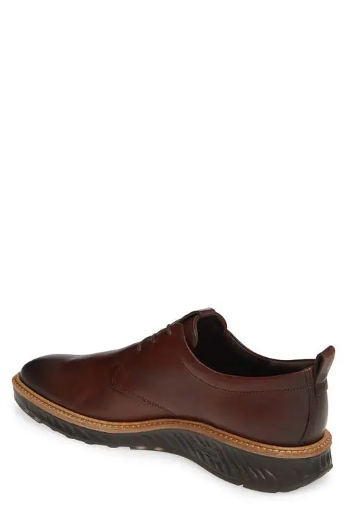 Ecco St.1 Hybrid Plain Toe Derby - Cognac Leather