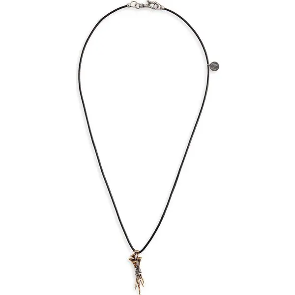 John Varvatos Wrapped Nails Pendant Necklace - Metallic Gold