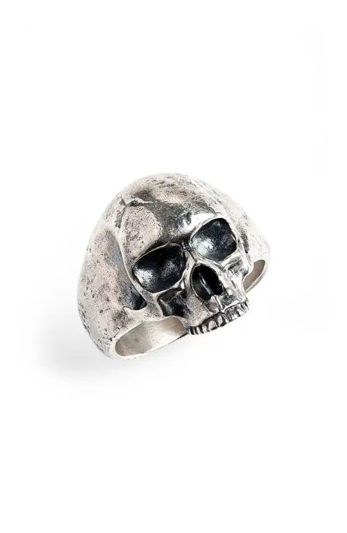 John Varvatos Skull Ring - Metallic Silver