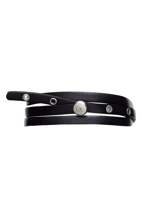 DEGS & SAL Leather Wrap Bracelet - Black
