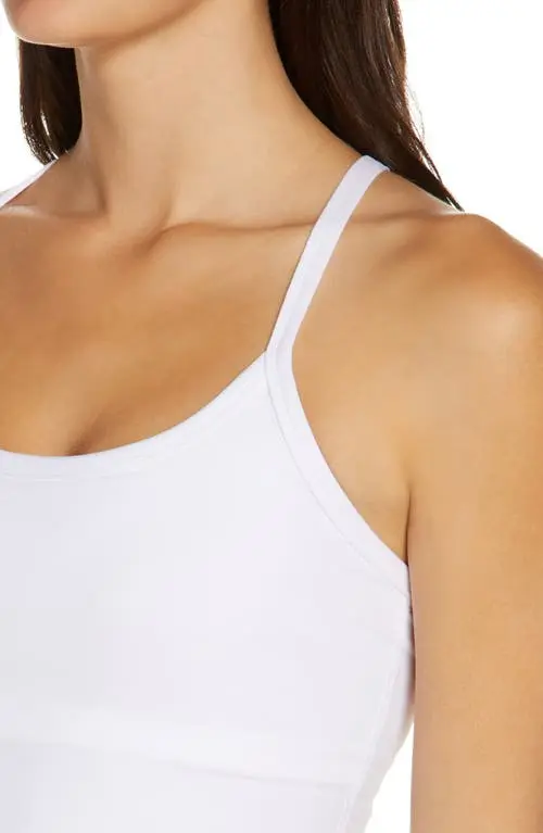 Beyond Yoga Space Dye Slim Racerback Crop Tank - Cloud White