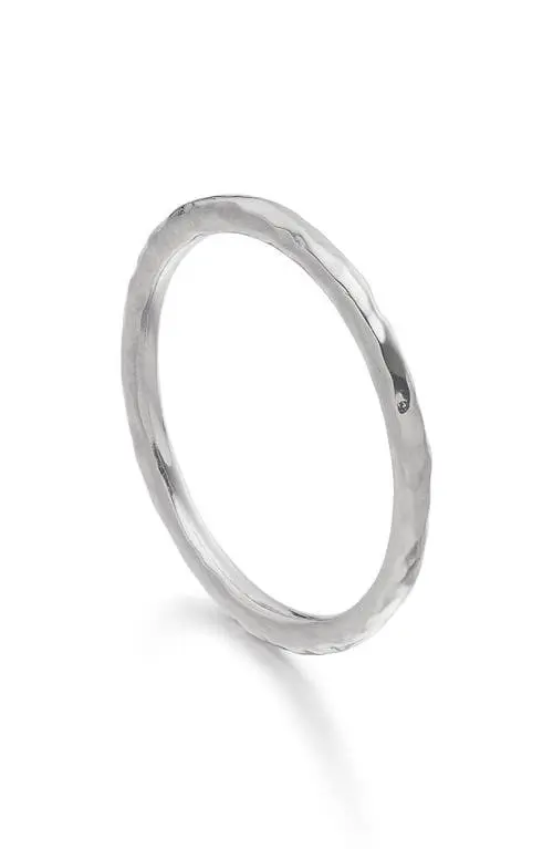 Monica Vinader Siren Hammered Ring - Silver