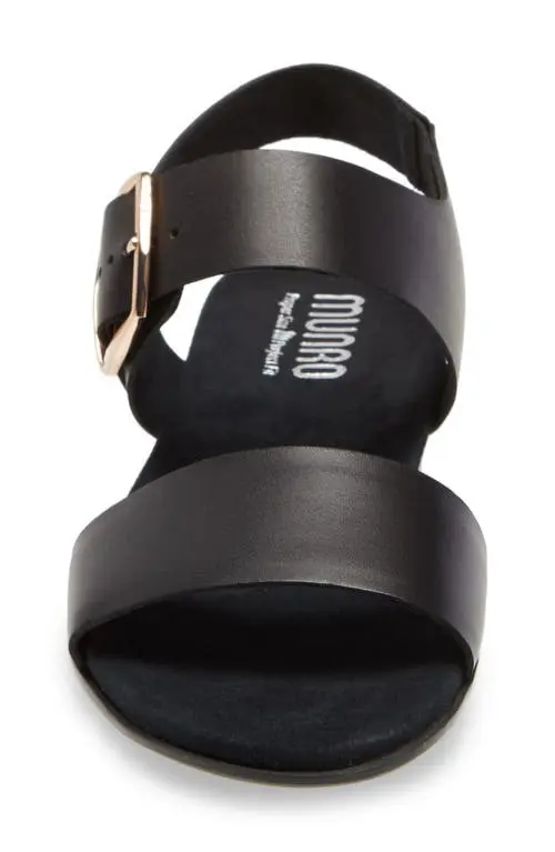 Munro Cleo Sandal - Black Leather