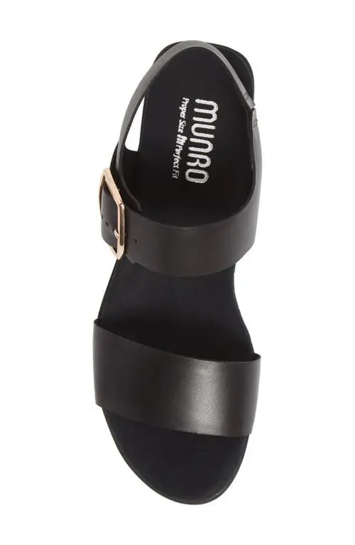 Munro Cleo Sandal - Black Leather
