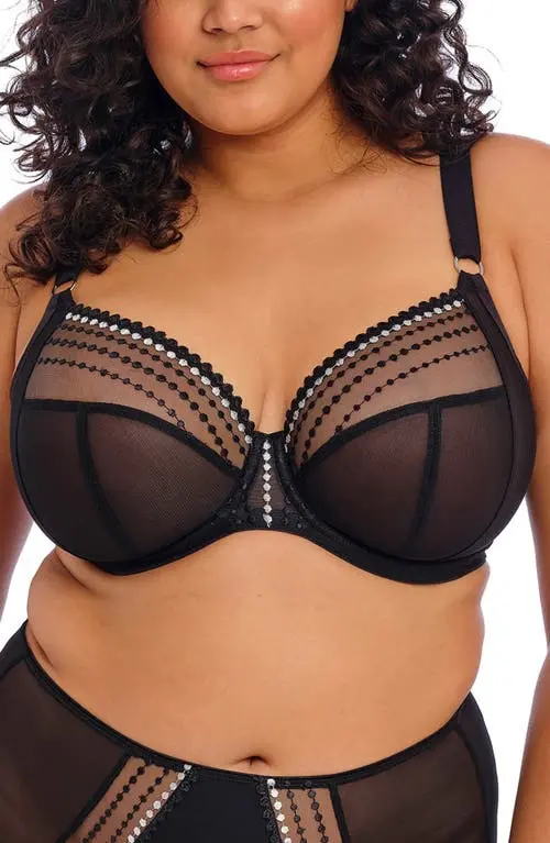 Elomi Matilda Full Figure Underwire Plunge Bra - Black