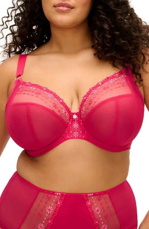 Elomi Matilda Full Figure Underwire Plunge Bra - Hotpink
