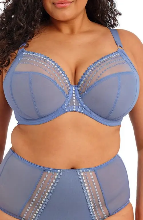 Elomi Matilda Full Figure Underwire Plunge Bra - Lunblu