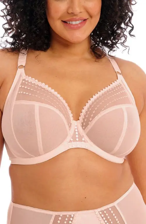 Elomi Matilda Full Figure Underwire Plunge Bra - Pearl Blush