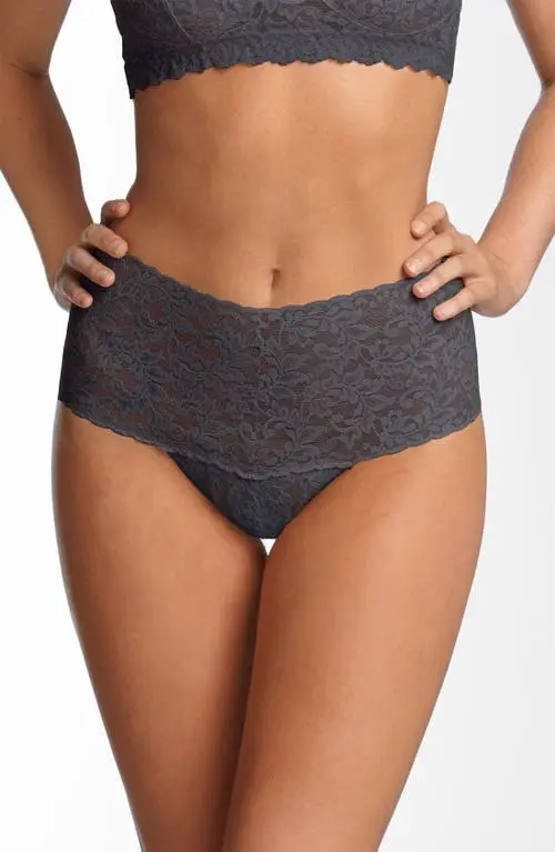 Hanky Panky Retro High Waist Thong - Granite
