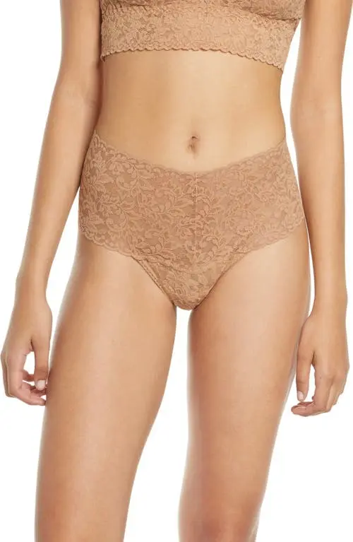 Hanky Panky Retro High Waist Thong - Suntan