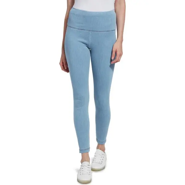 Lyssé Ntials High Waist Denim Leggings - Bleach Blue