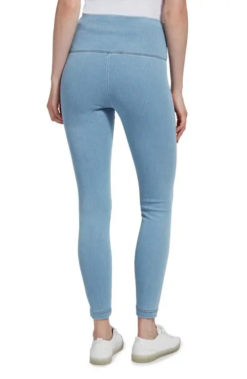 Lyssé Ntials High Waist Denim Leggings - Bleach Blue