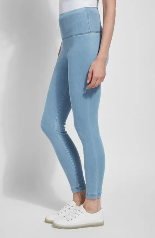Lyssé Ntials High Waist Denim Leggings - Bleach Blue