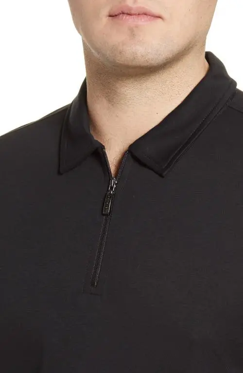 Robert Barakett Georgia Zip Polo - Black