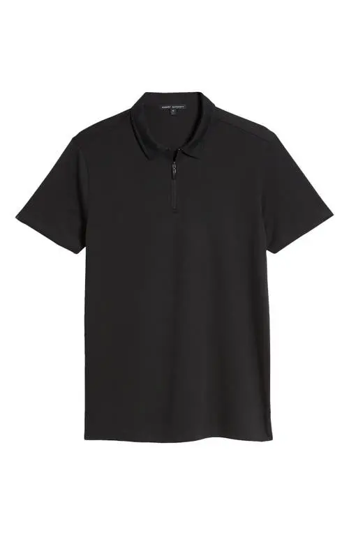 Robert Barakett Georgia Zip Polo - Black