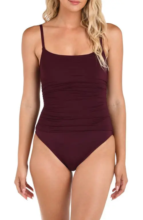 La Blanca Island Goddess One-piece Swimsuit - Dark Cherry