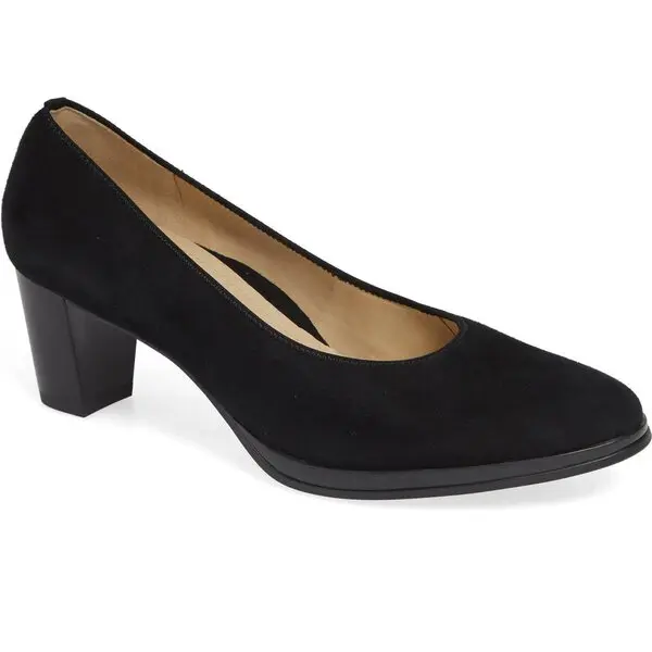 ARA Ophelia Pump - Black/black Suede