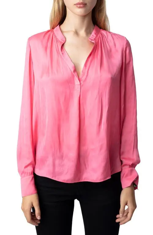 Zadig&Voltaire Tink Satin Blouse - Rubber