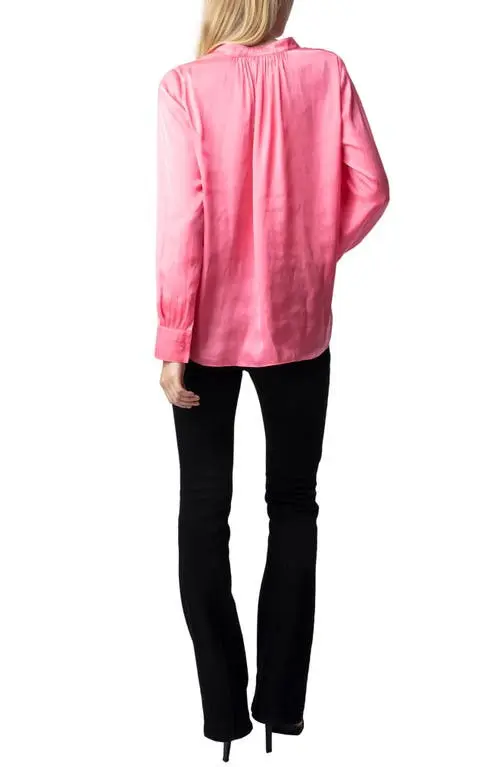 Zadig&Voltaire Tink Satin Blouse - Rubber