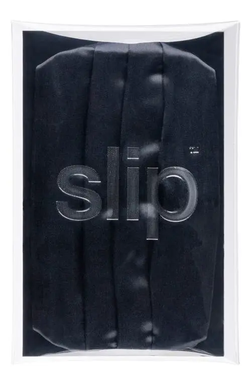 Slip Pure Silk Adult Pleated Face Covering - Black