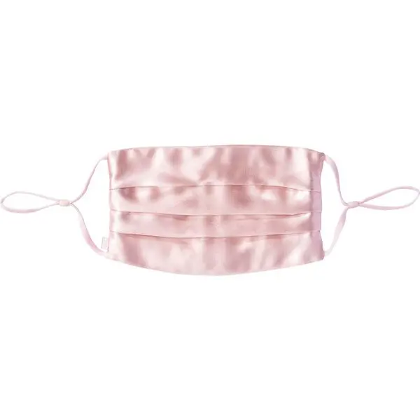 Slip Pure Silk Adult Pleated Face Covering - Pink