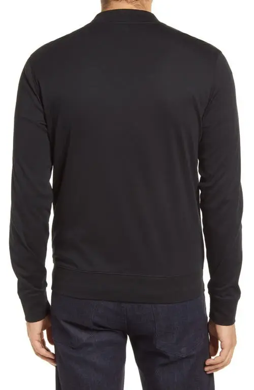 Robert Barakett Georgia Pima Cotton Varsity Jacket - Black