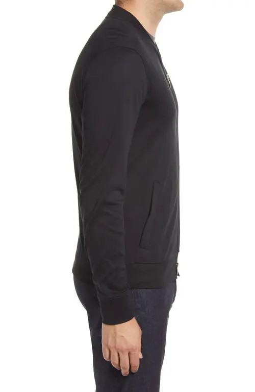 Robert Barakett Georgia Pima Cotton Varsity Jacket - Black