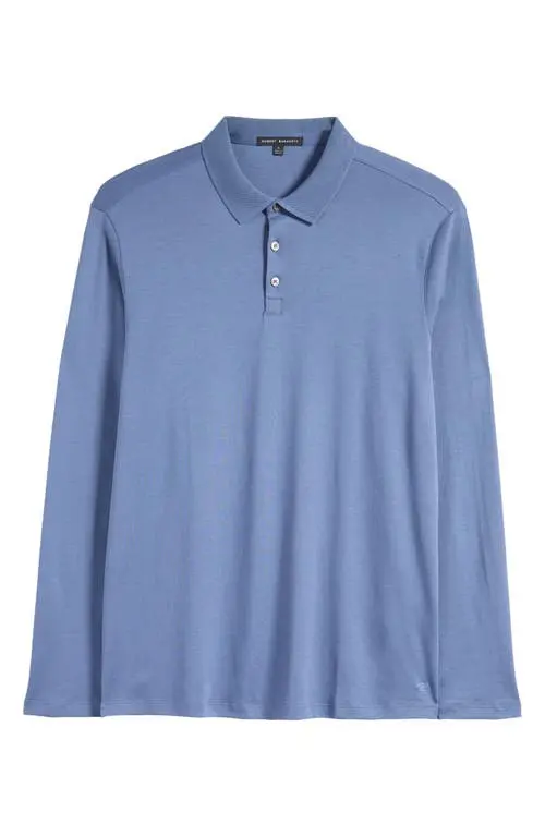 Robert Barakett Georgia Long Sleeve Polo - Vintage Bl