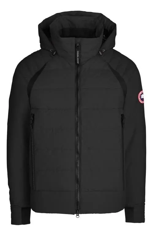 Canada Goose Updated Hybridge Base Hooded Down Jacket - Black
