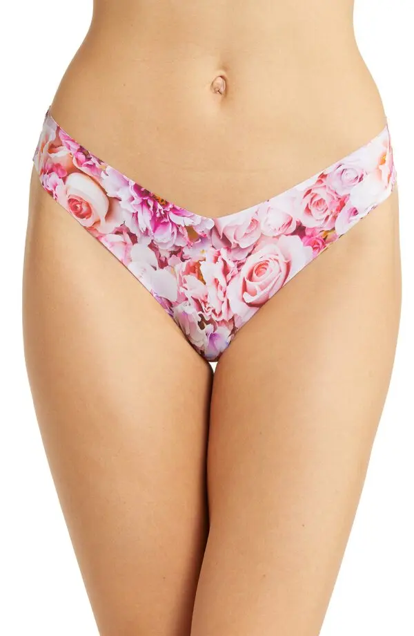 Commando Microfiber Thong - Spring Blossom