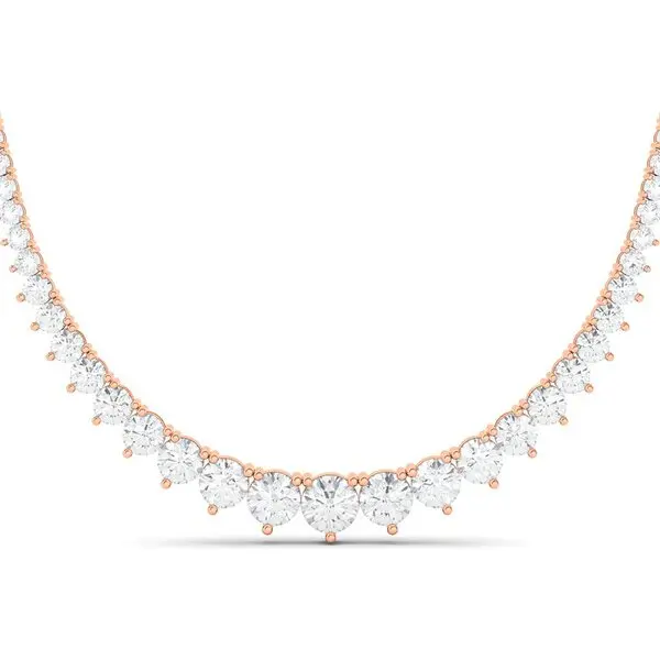 HAUTECARAT Lab Created Diamond Necklace - Rose Gold