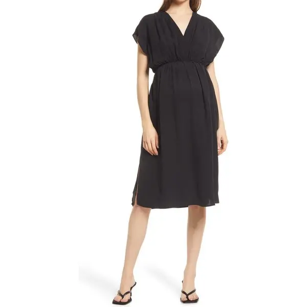 EMILIA GEORGE Irene Maternity/nursing Dress - Black