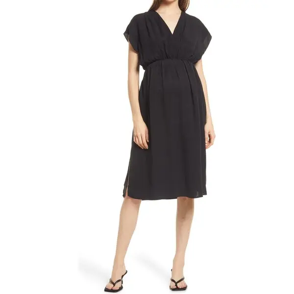 EMILIA GEORGE Irene Maternity/nursing Dress - Black