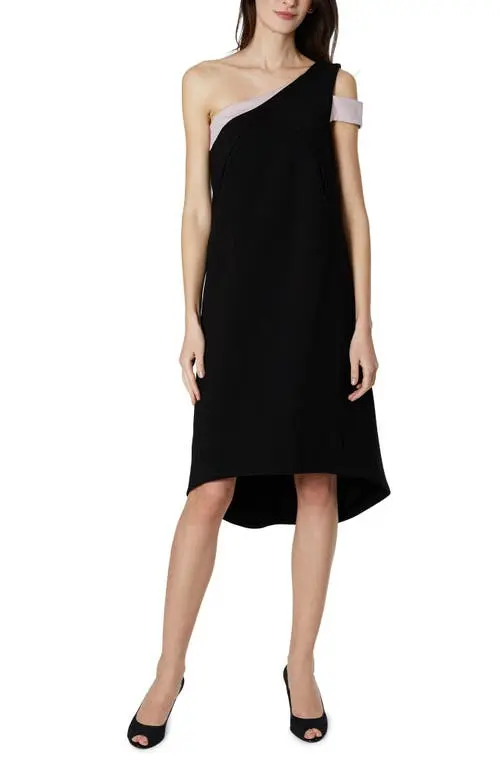 open lace back dress Marcella Women's Manhattan One Shoulder Midi Dress