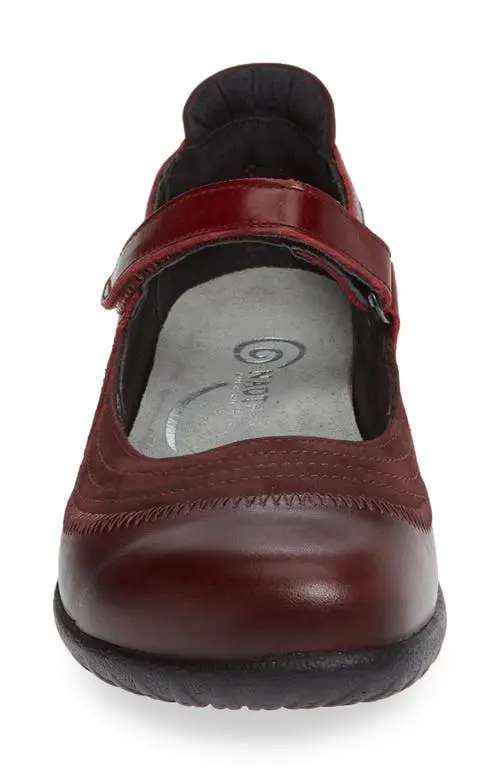 Naot Kire Mary Jane Flat - Violet/bordeaux Leather