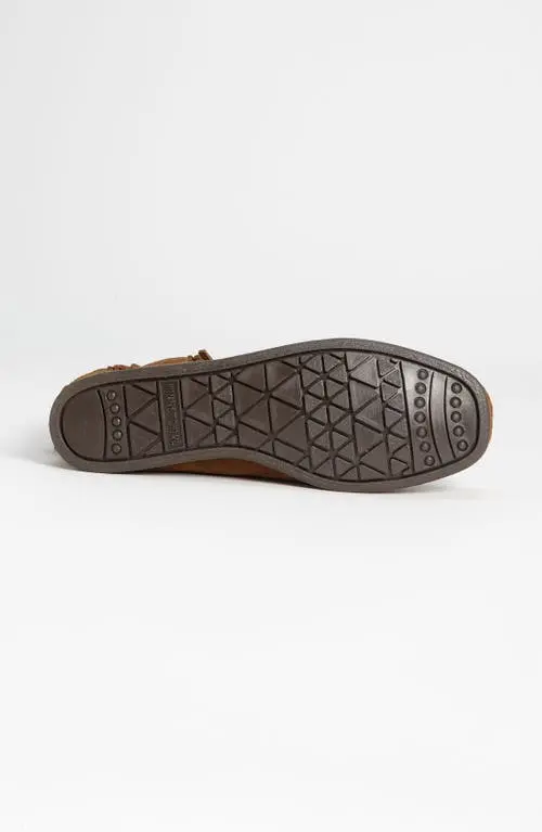 Minnetonka Fringe Bootie - Dusty Brown