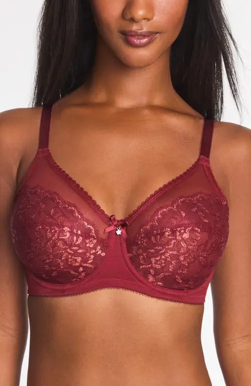 Wacoal Retro Chic Underwire Bra - Cabernet