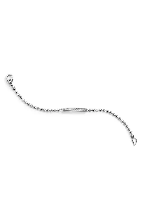 Lagos Caviar Spark Diamond Bar Chain Bracelet
