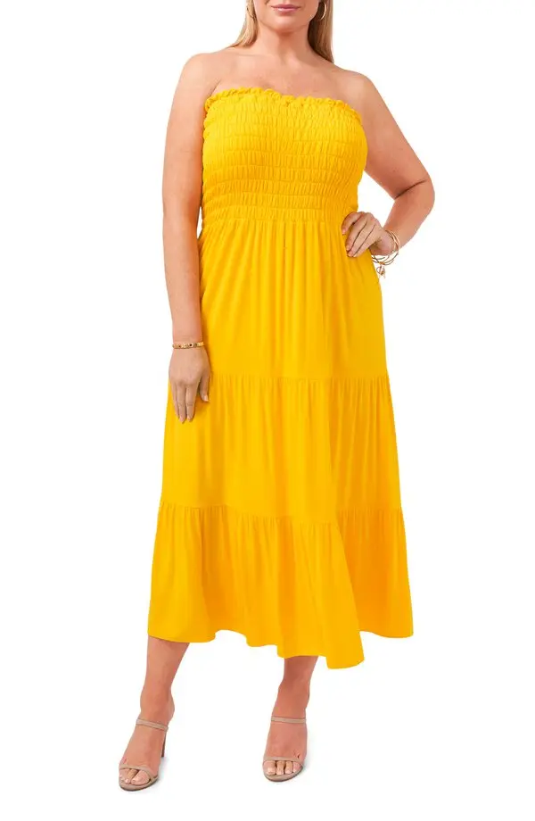 1.State Strapless Jersey Maxi Dress In Sunflwr Yellow - 40% Off |  Editorialist